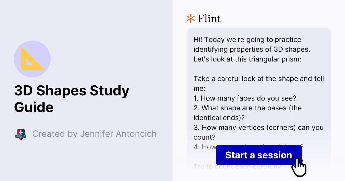 3D Shapes Study Guide | Flint