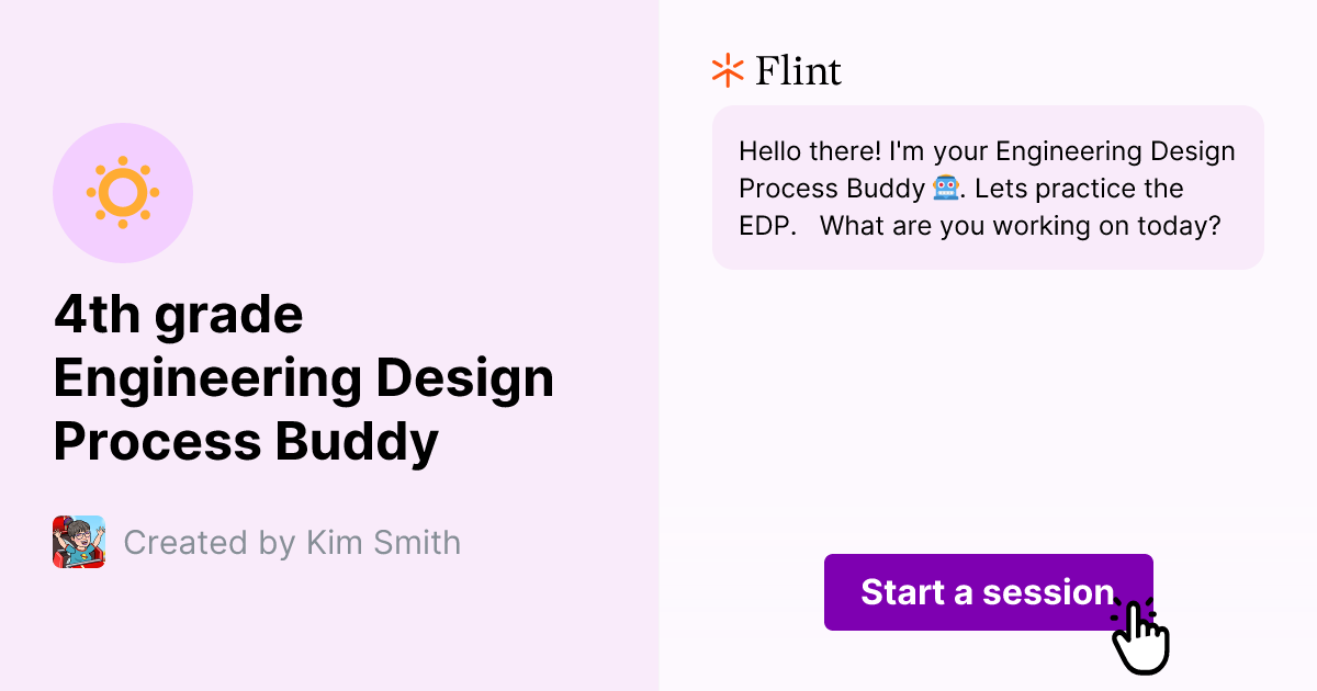 4th grade Engineering Design Process Buddy | Flint