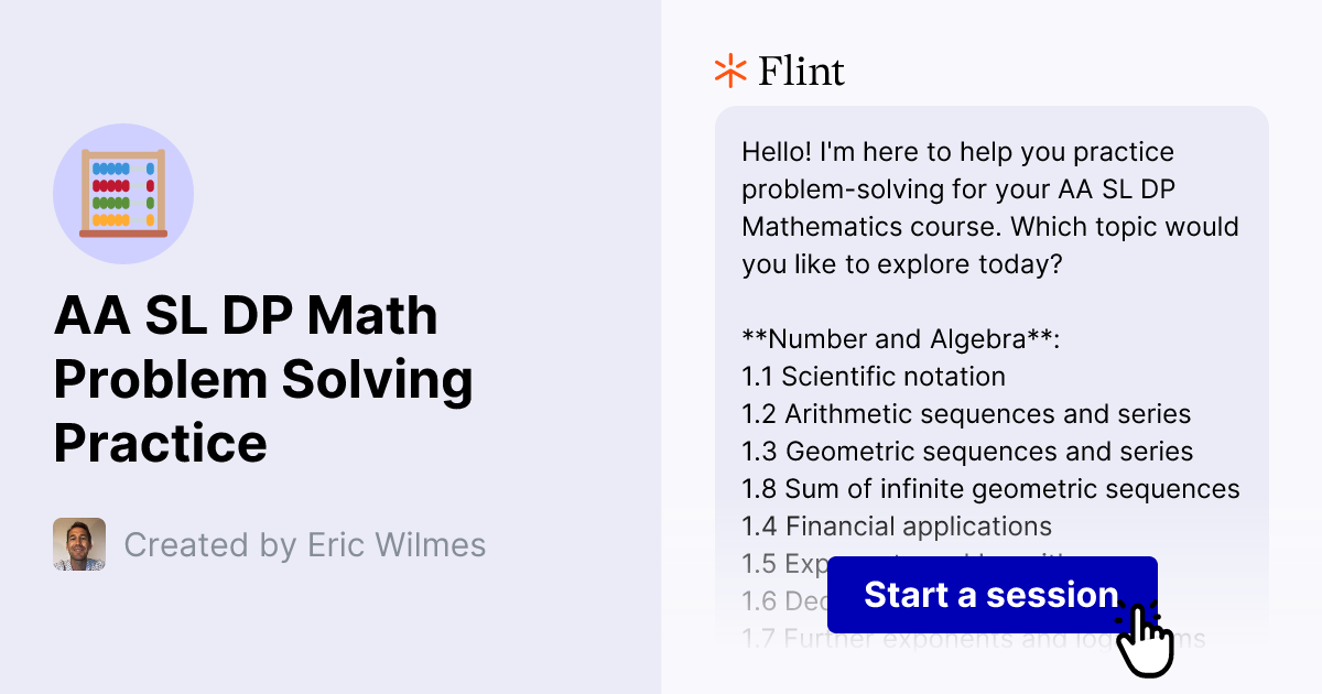 AA SL DP Math Problem Solving Practice | Flint