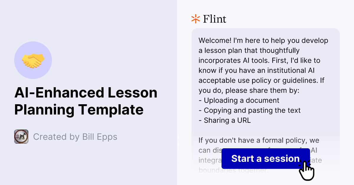 AI-Enhanced Lesson Planning Template | Flint