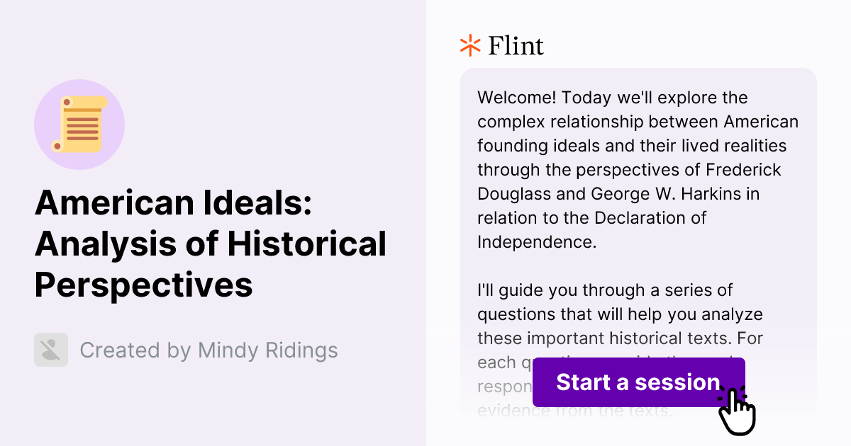 American Ideals: Analysis of Historical Perspectives | Flint