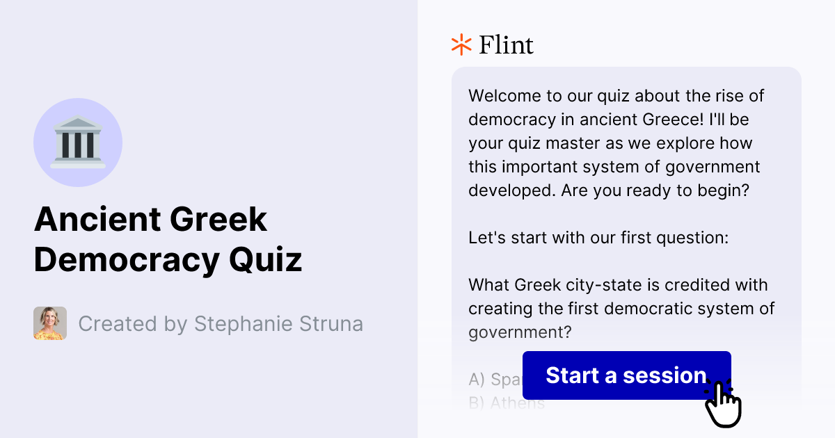 Ancient Greek Democracy Quiz | Flint