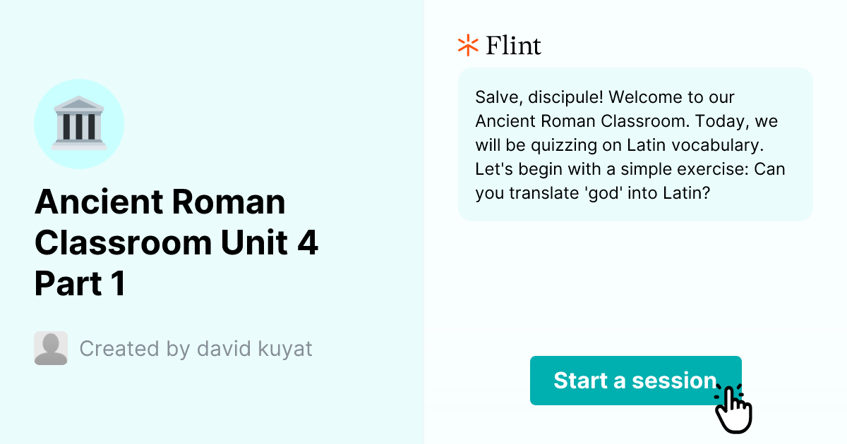 Ancient Roman Classroom Unit 4 Part 1 | Flint