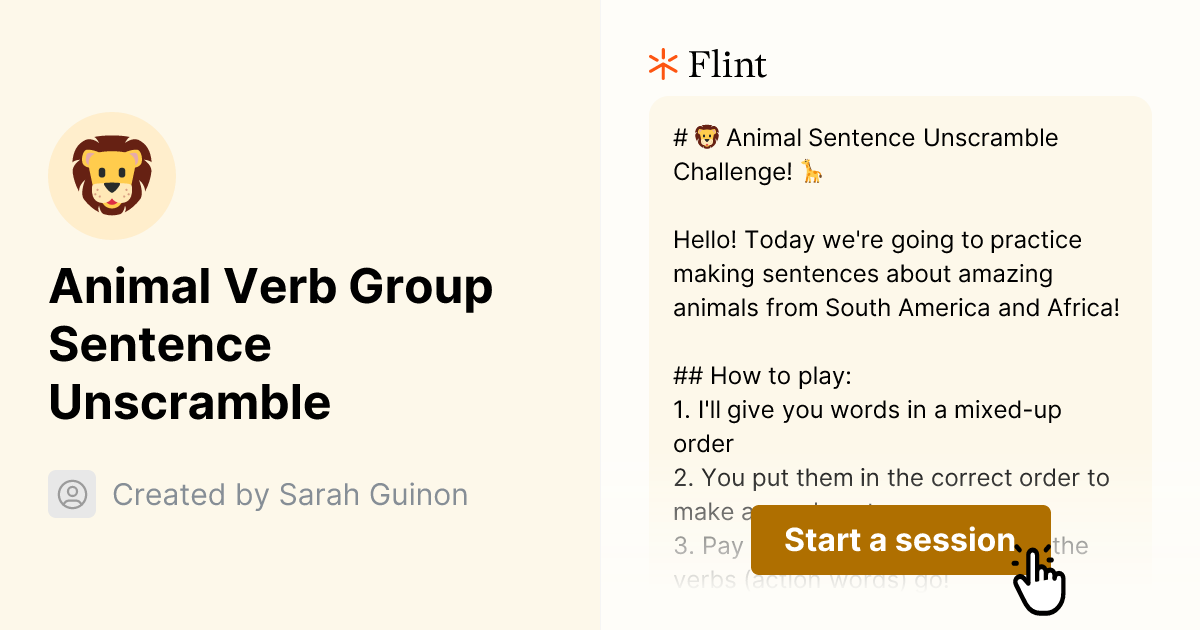 Animal Verb Group Sentence Unscramble | Flint
