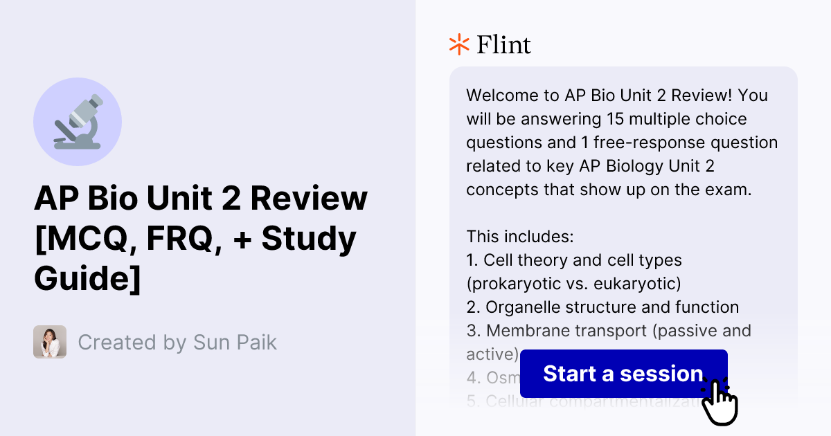 AP Bio Unit 2 Review [MCQ, FRQ, + Study Guide] | Flint
