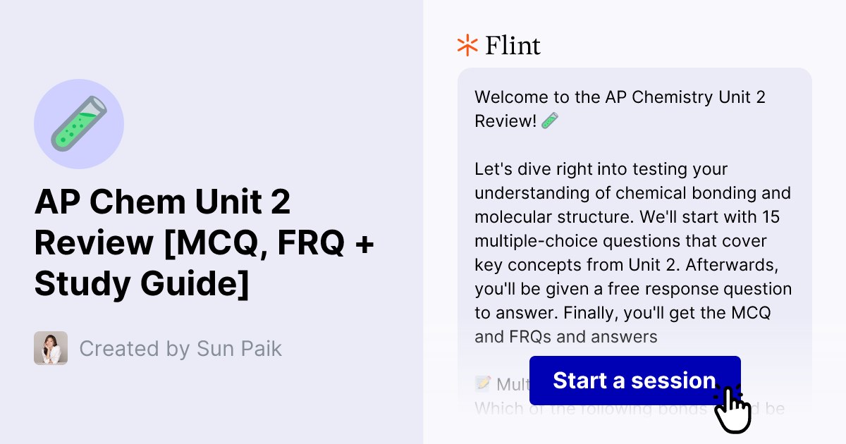 AP Chem Unit 2 Review [MCQ, FRQ + Study Guide] | Flint