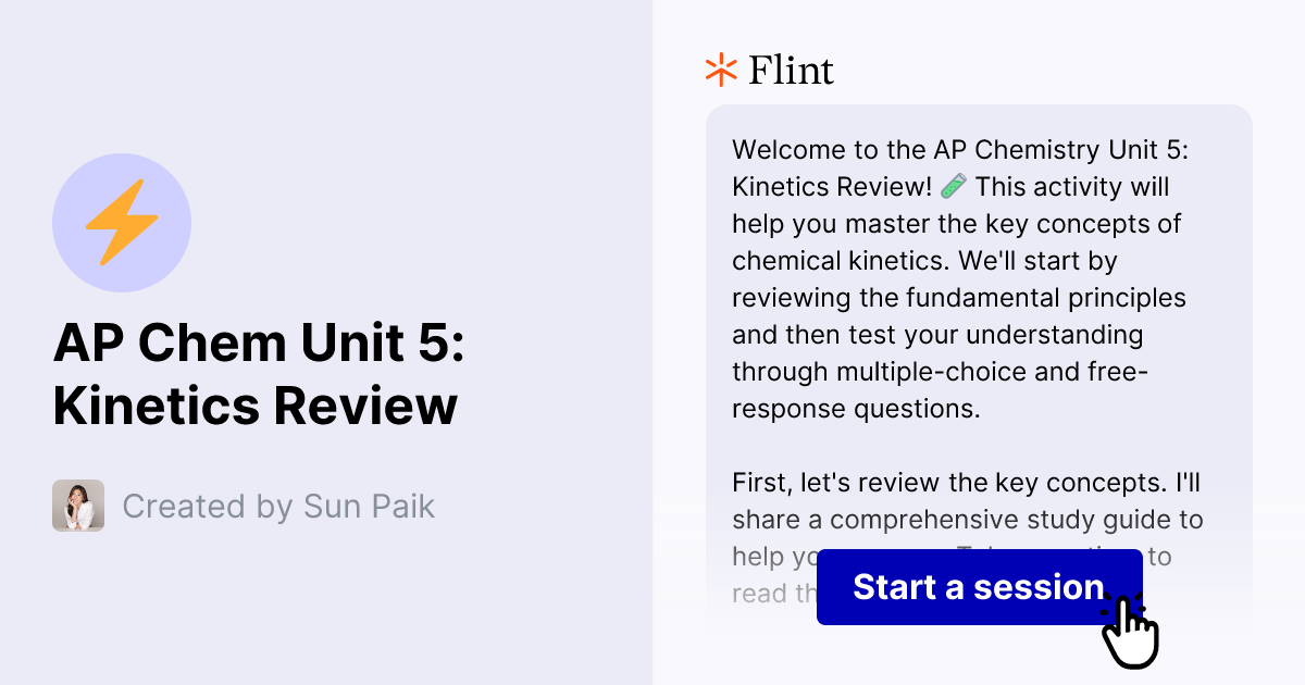 AP Chem Unit 5: Kinetics Review | Flint