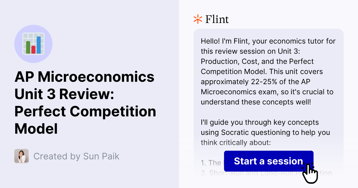AP Microeconomics Unit 3 Review: Perfect Competition Model | Flint