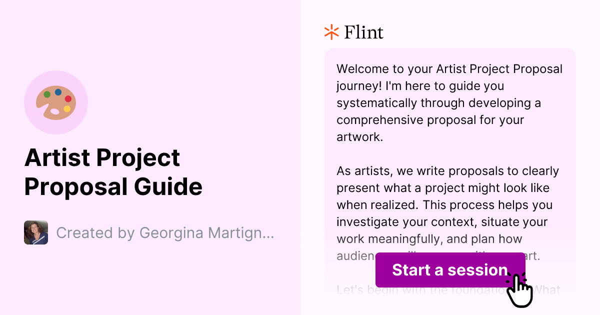 Artist Project Proposal Guide | Flint