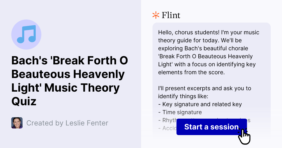 Bach's 'Break Forth O Beauteous Heavenly Light' Music Theory Quiz | Flint