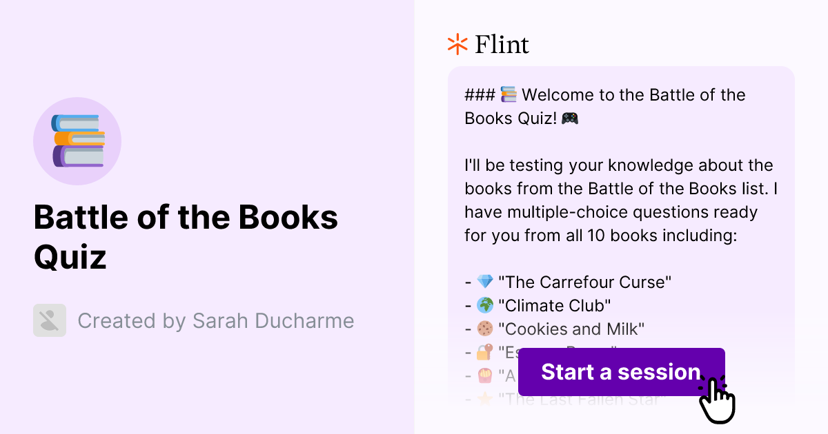 Battle of the Books Quiz | Flint