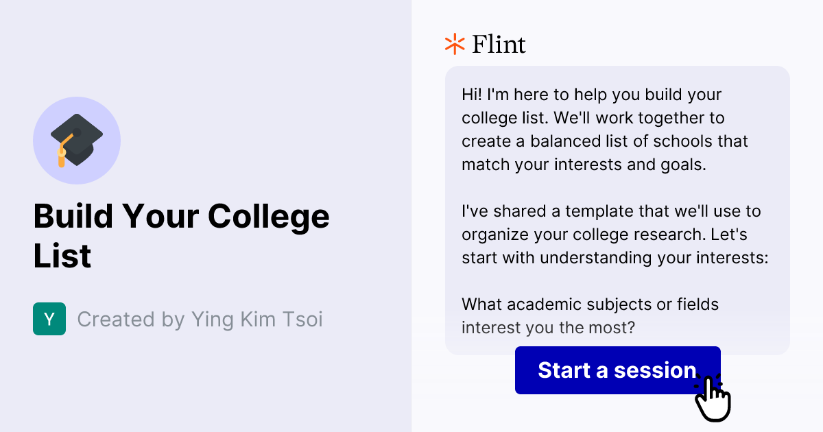 Build Your College List | Flint