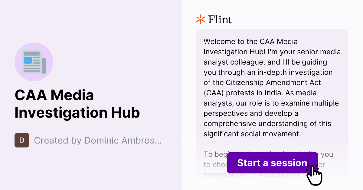 CAA Media Investigation Hub | Flint