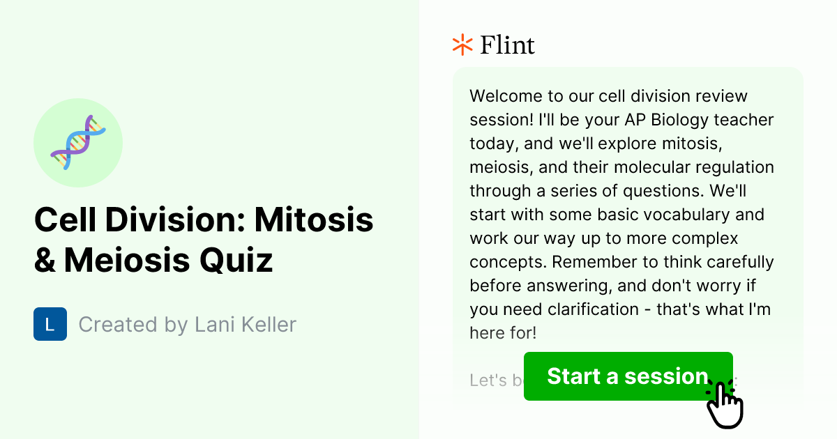 Cell Division: Mitosis & Meiosis Quiz | Flint