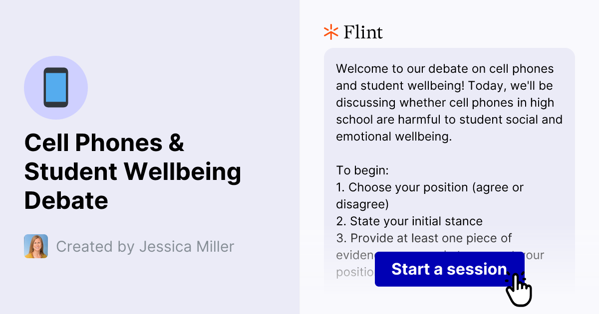 Cell Phones & Student Wellbeing Debate | Flint