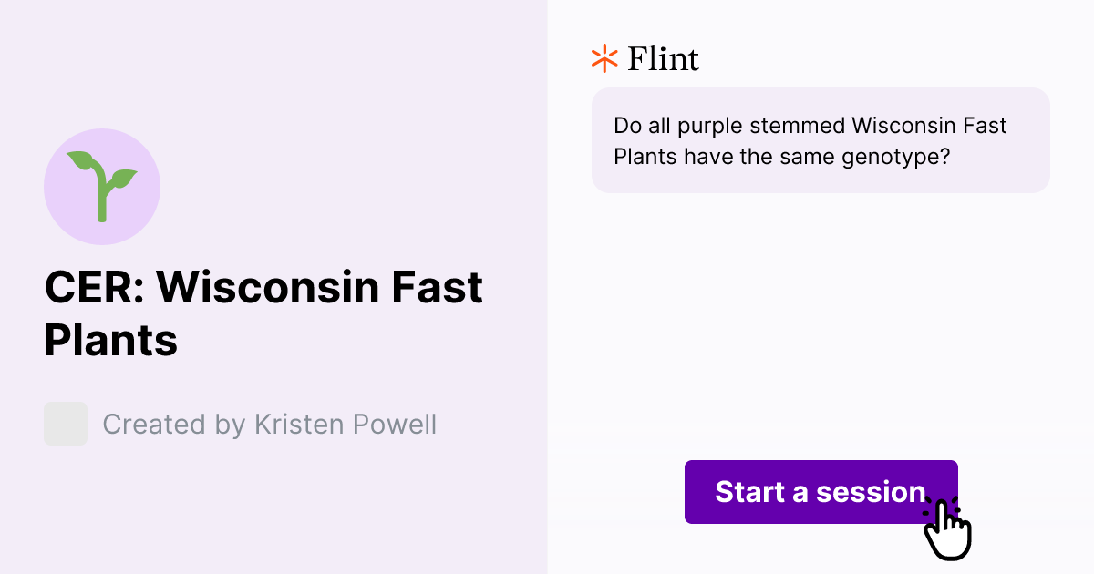 CER: Wisconsin Fast Plants | Flint