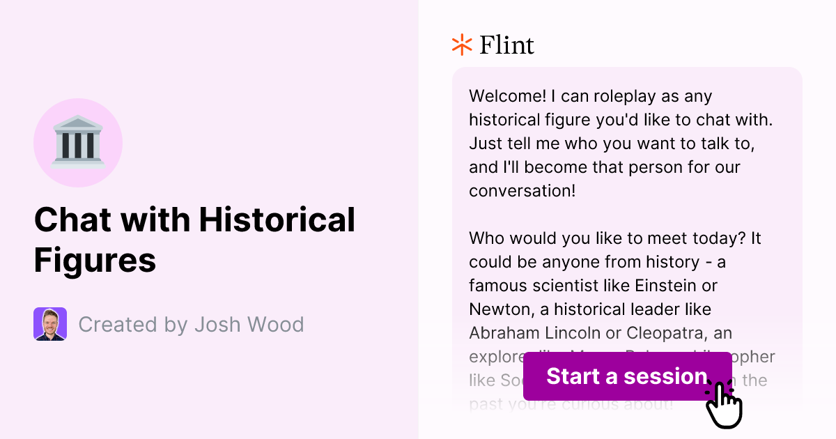 Chat with Historical Figures | Flint