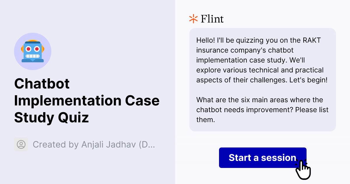 Chatbot Implementation Case Study Quiz | Flint