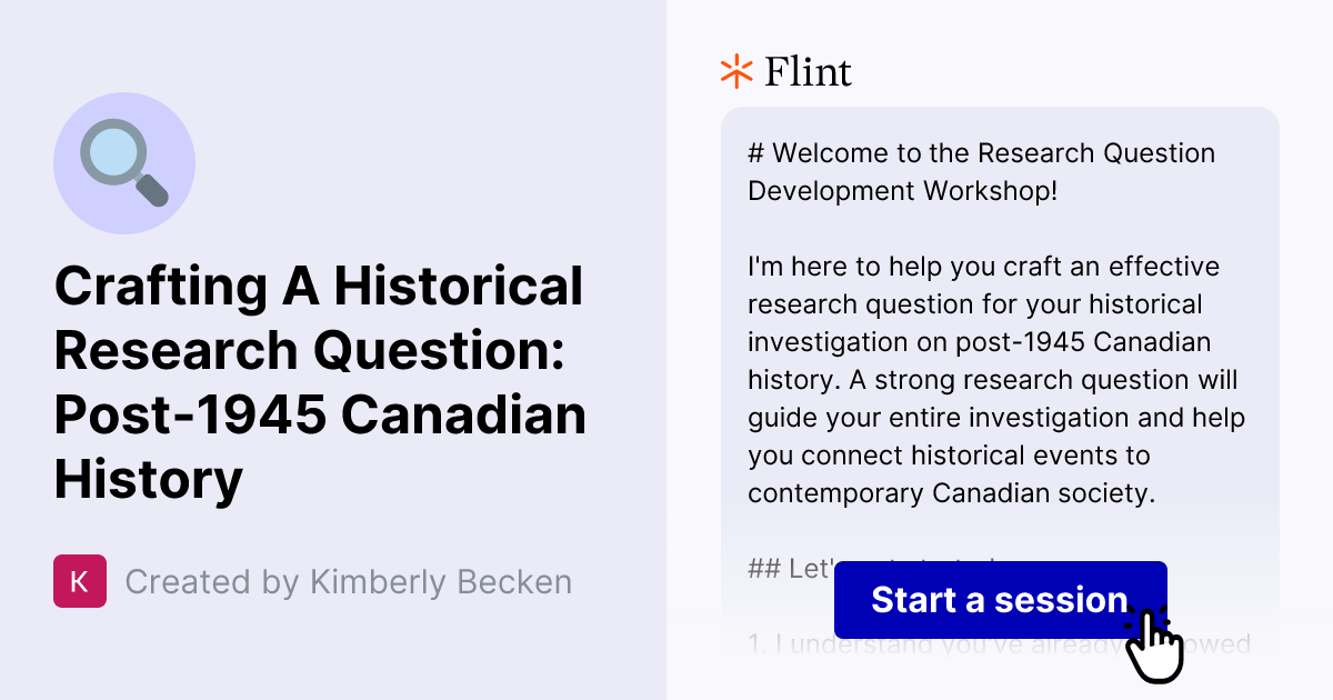 Crafting A Historical Research Question: Post-1945 Canadian History | Flint