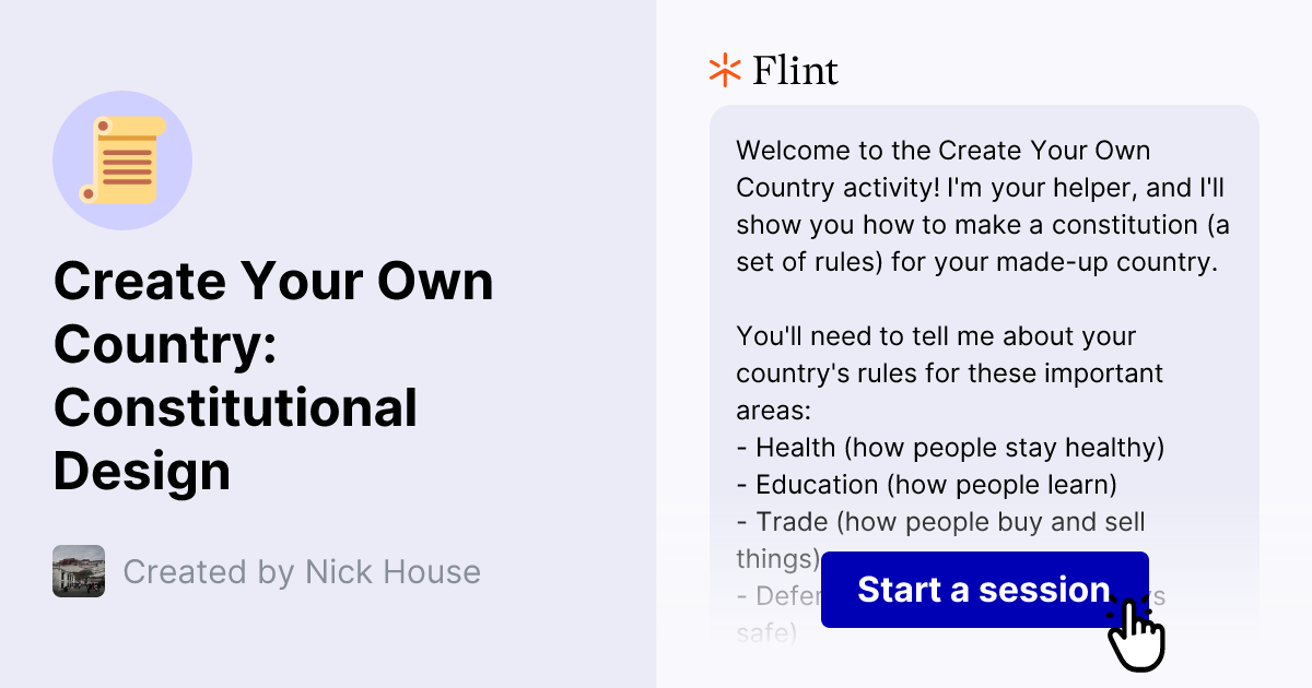 Create Your Own Country: Constitutional Design | Flint
