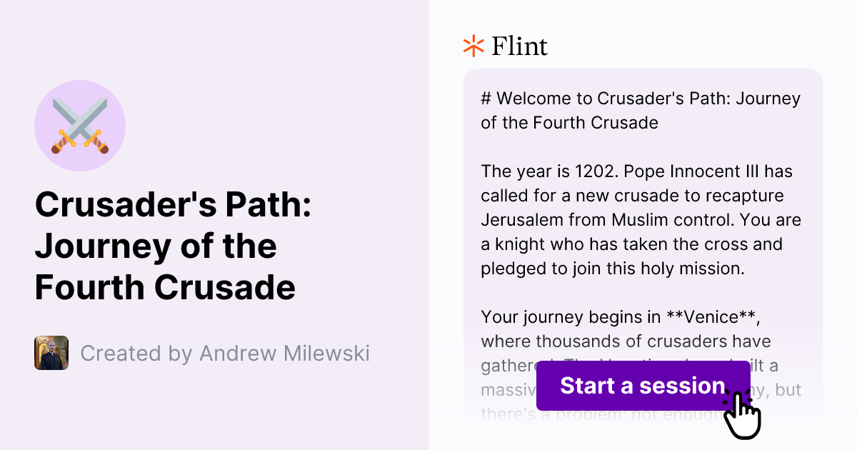 Crusader's Path: Journey of the Fourth Crusade | Flint