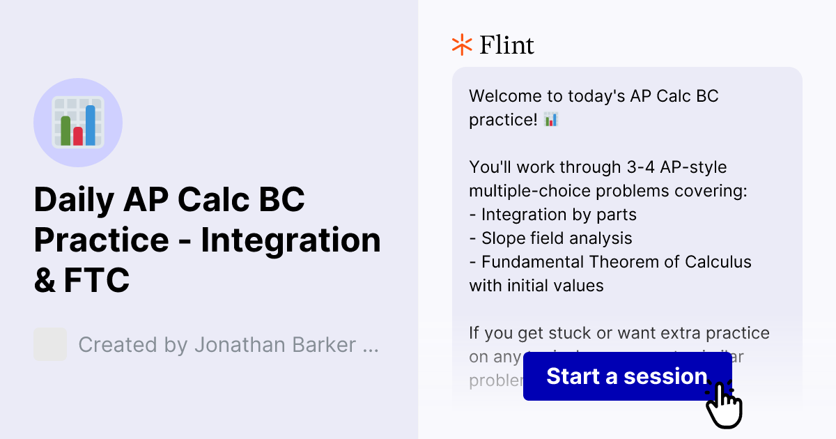 Daily AP Calc BC Practice - Integration & FTC | Flint