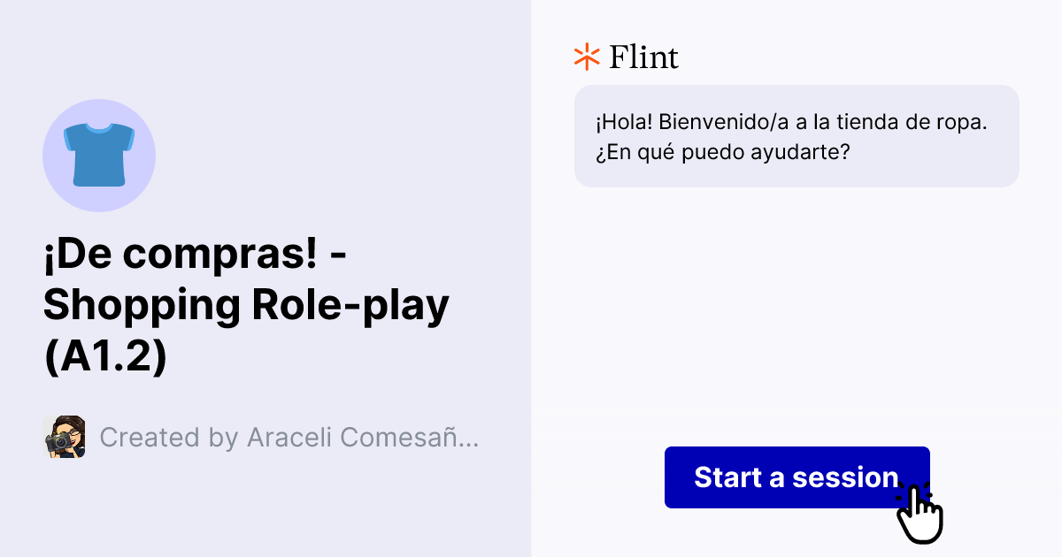 ¡De compras! - Shopping Role-play (A1.2) | Flint