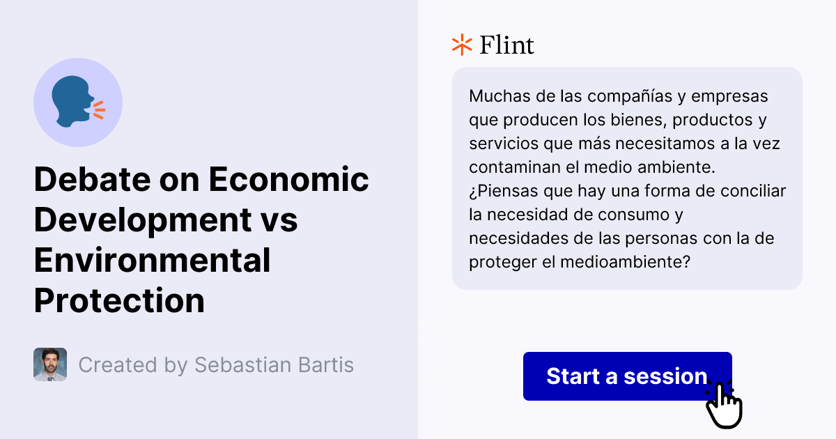Debate on Economic Development vs Environmental Protection | Flint