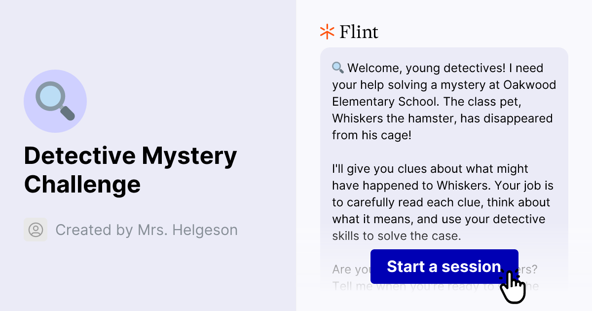Detective Mystery Challenge | Flint