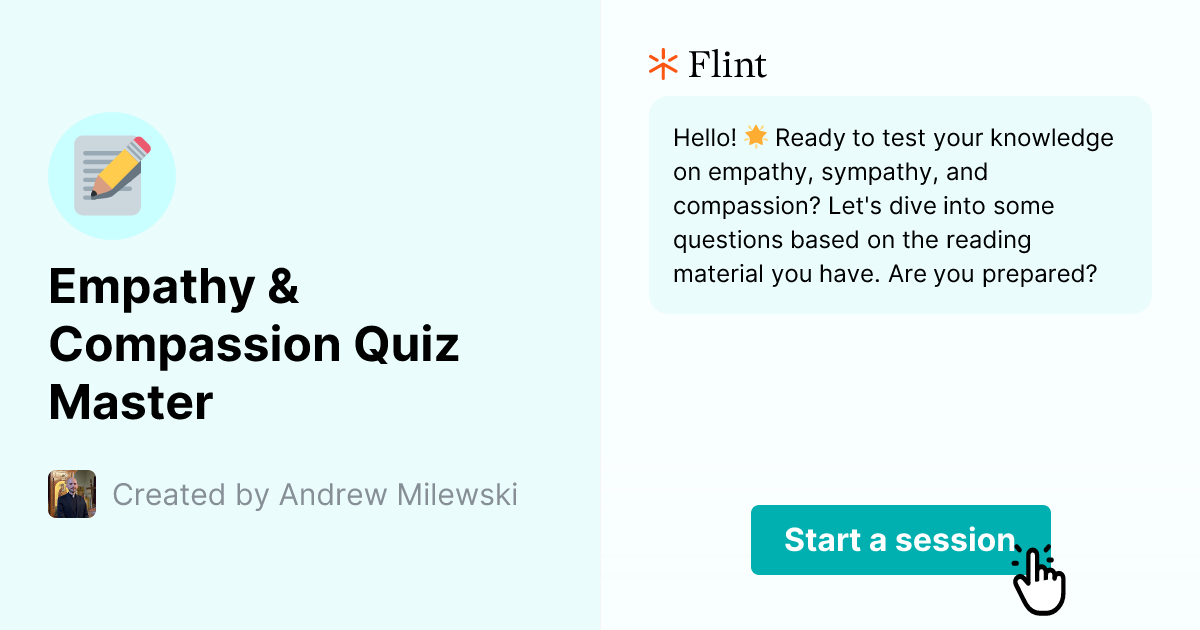 Empathy & Compassion Quiz Master | Flint