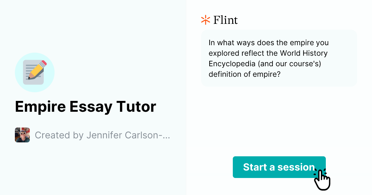 Empire Essay Tutor | Flint