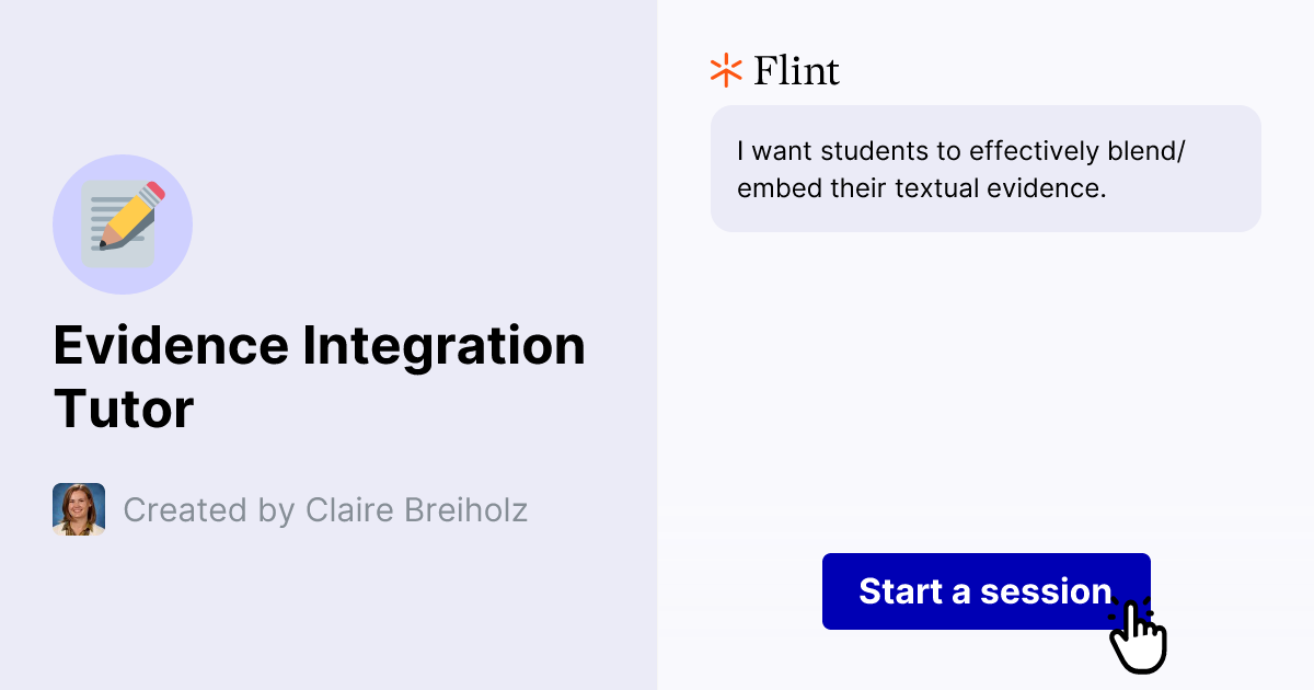 Evidence Integration Tutor | Flint