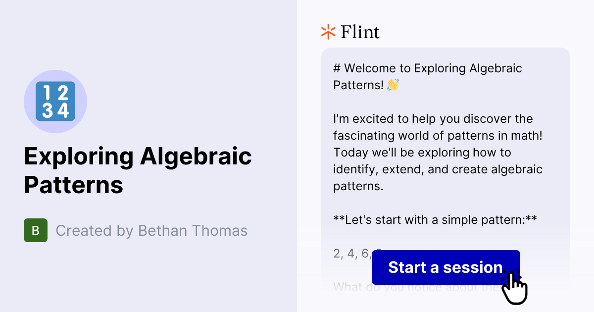 Exploring Algebraic Patterns | Flint