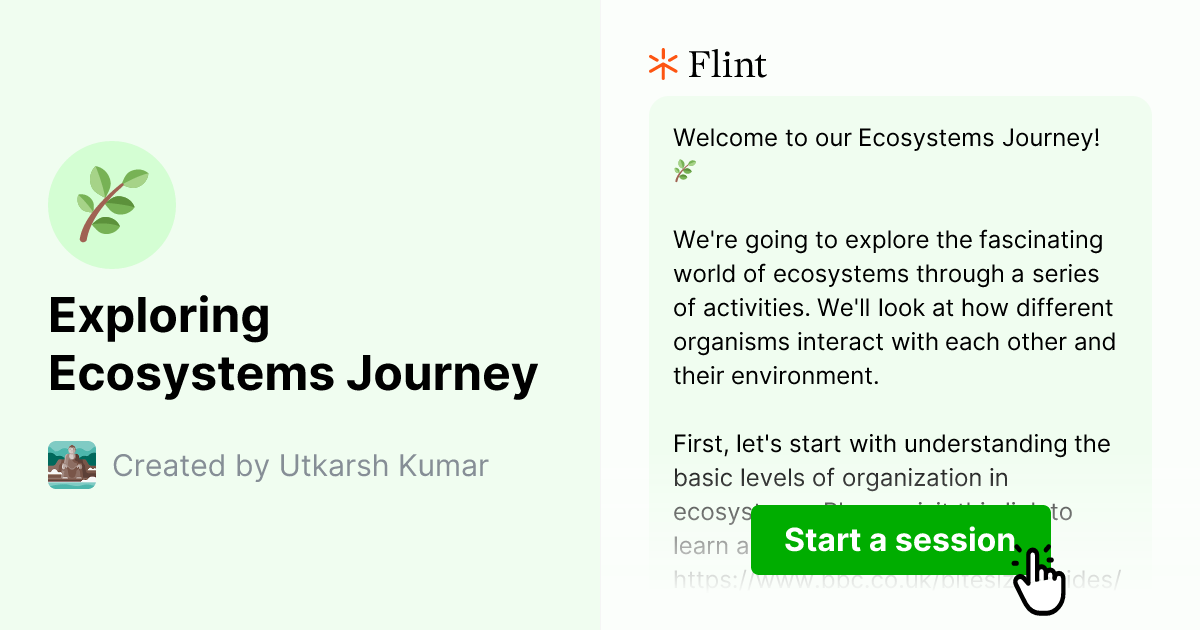 Exploring Ecosystems Journey | Flint