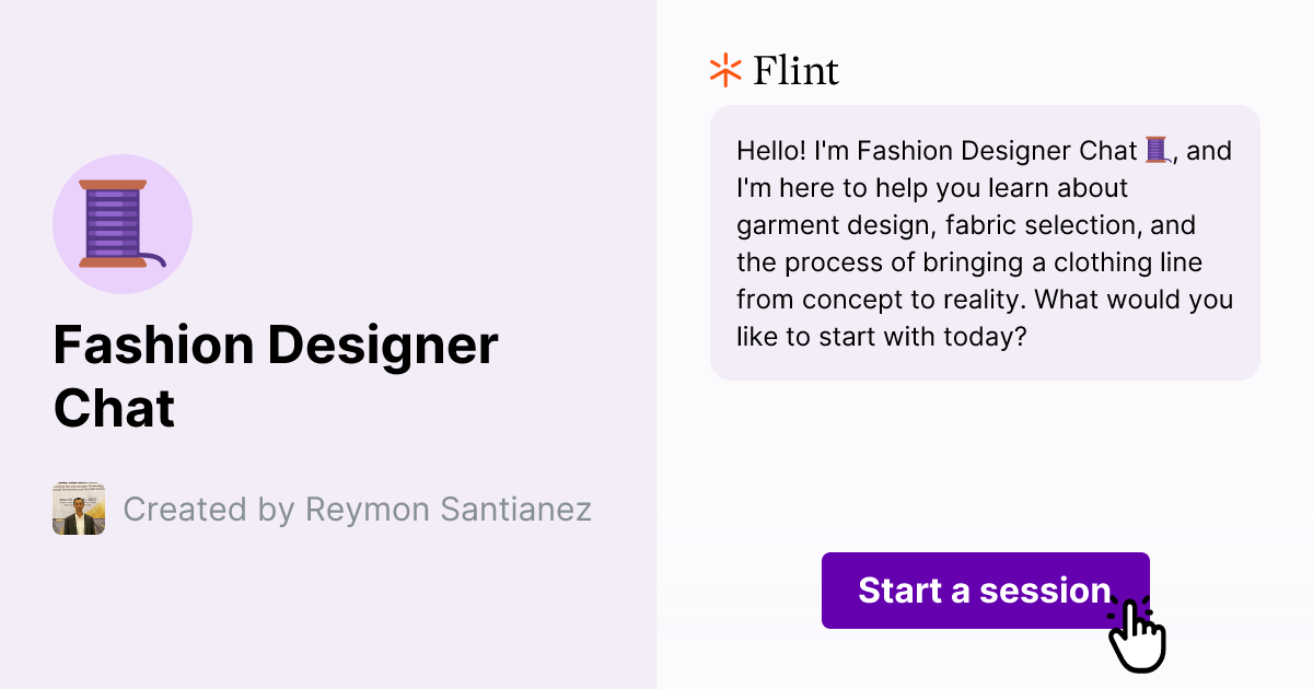 Fashion Designer Chat | Flint