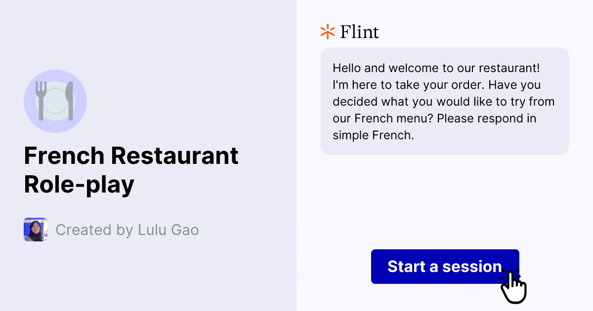 French Restaurant Role-play | Flint