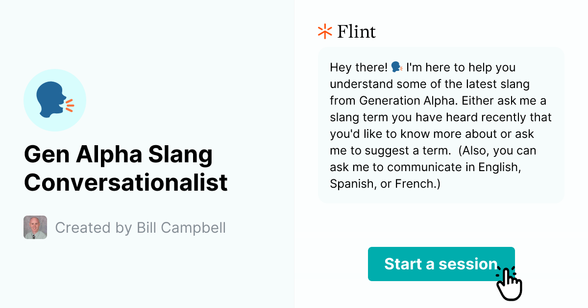 Gen Alpha Slang Conversationalist | Flint