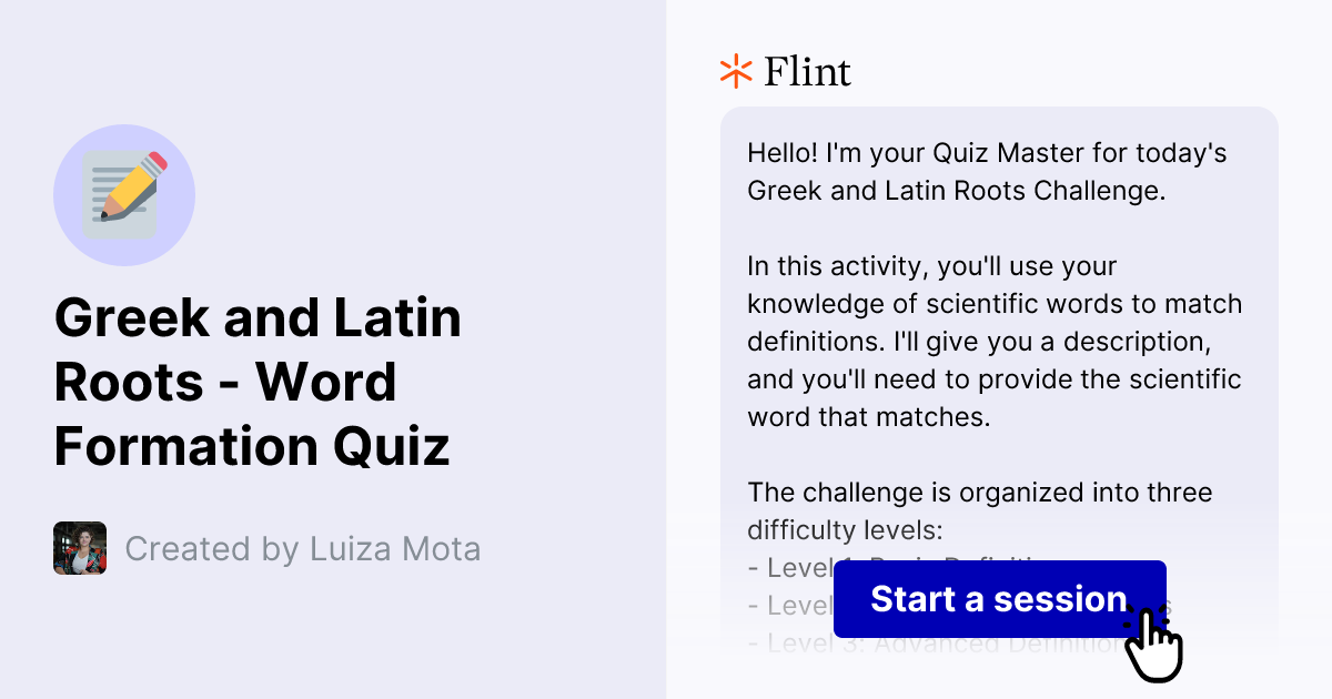 Greek and Latin Roots - Word Formation Quiz | Flint