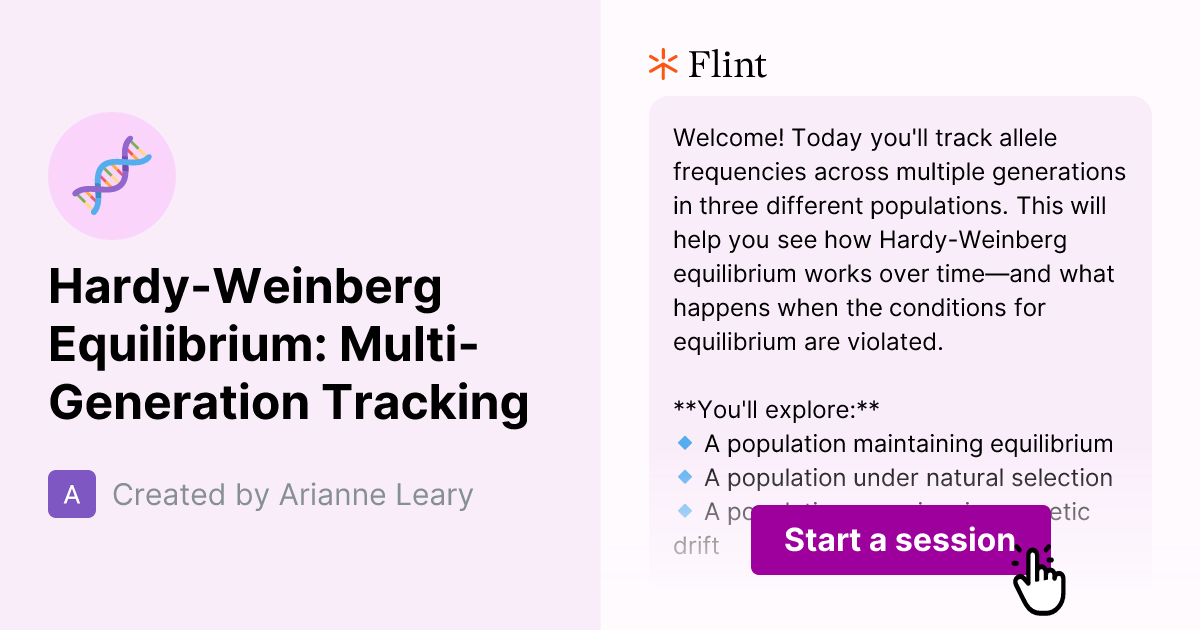 Hardy-Weinberg Equilibrium: Multi-Generation Tracking | Flint