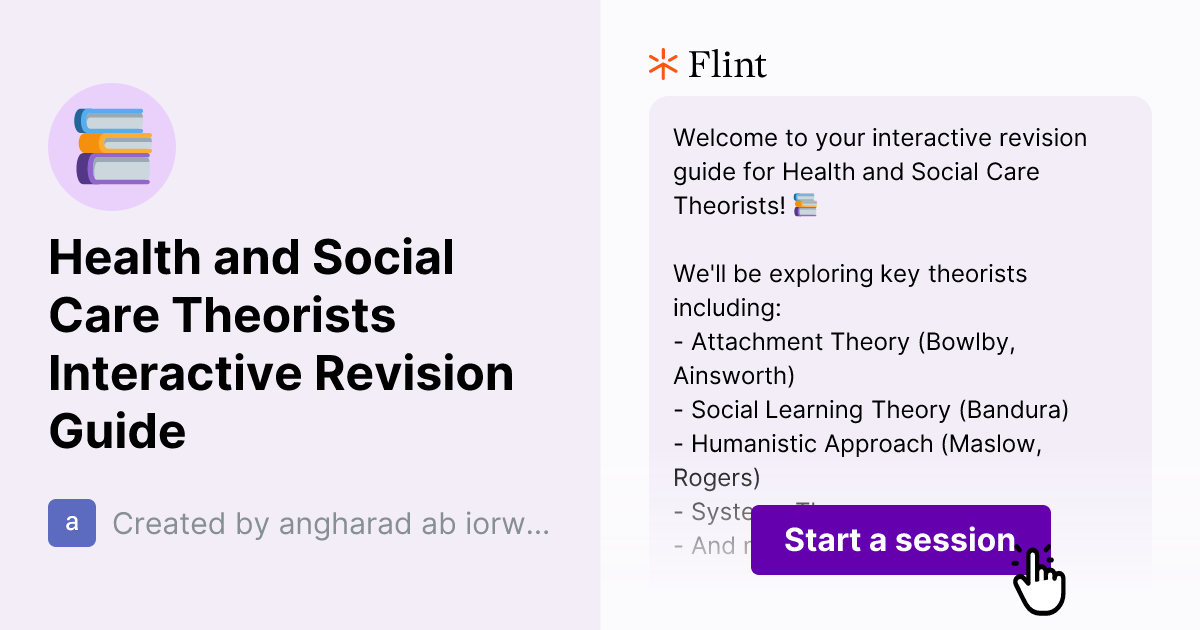 Health and Social Care Theorists Interactive Revision Guide | Flint