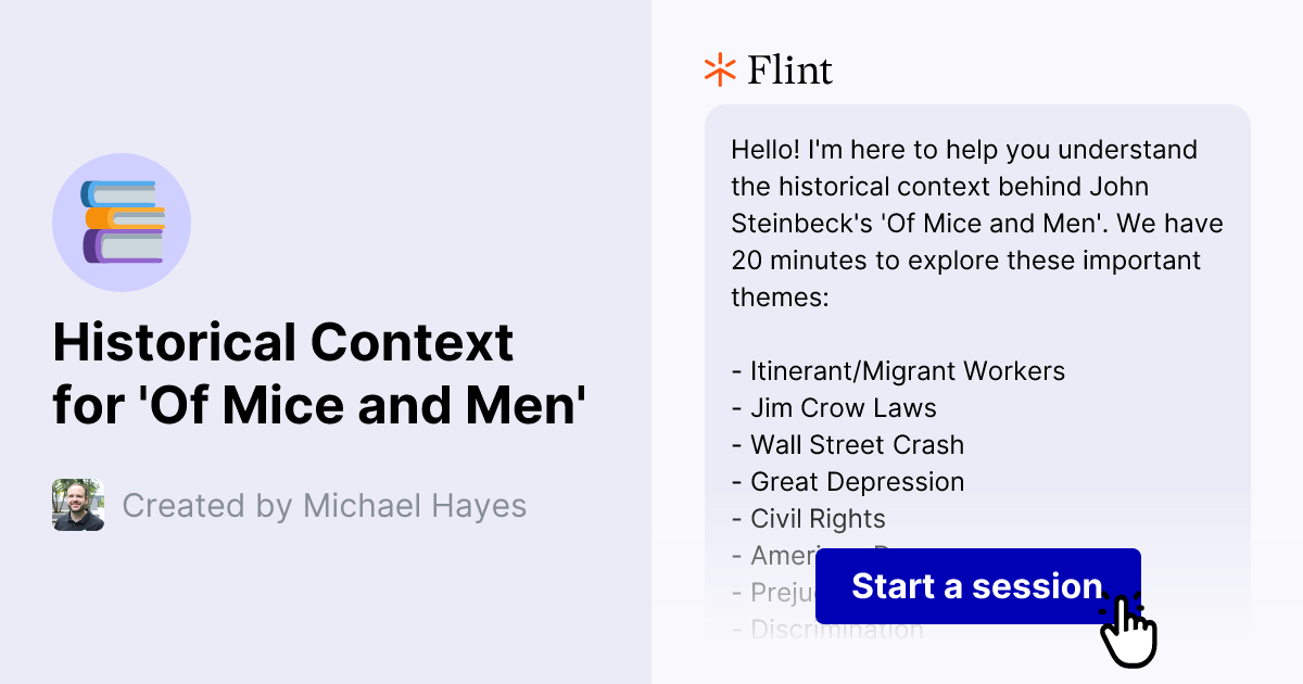 Historical Context for 'Of Mice and Men' | Flint