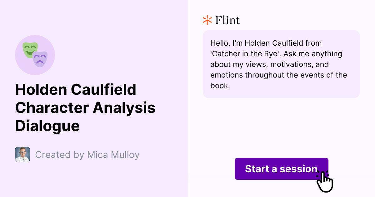 Holden Caulfield Character Analysis Dialogue | Flint