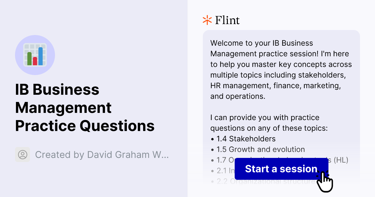 IB Business Management Practice Questions | Flint