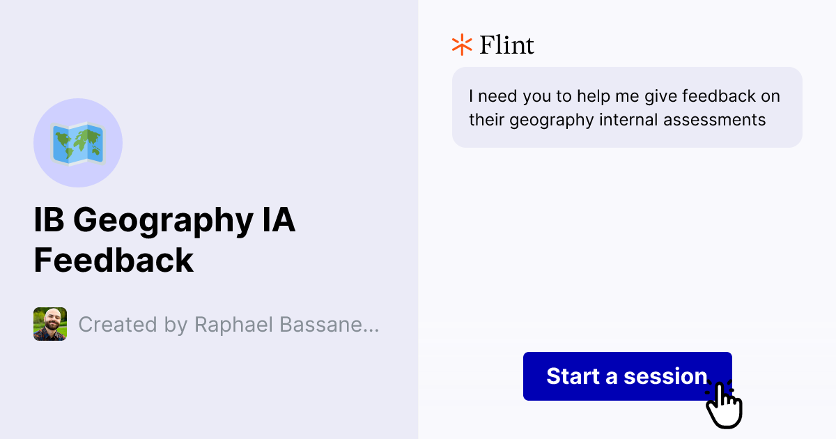 IB Geography IA Feedback | Flint