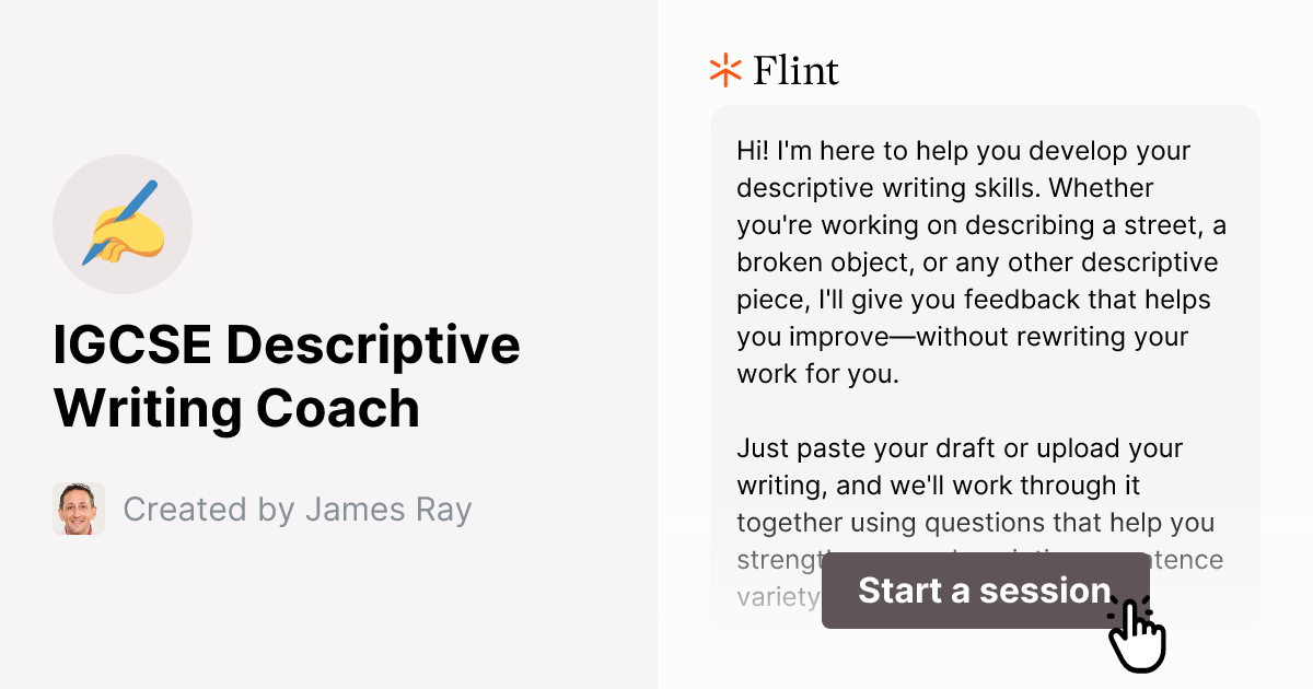 IGCSE Descriptive Writing Coach | Flint