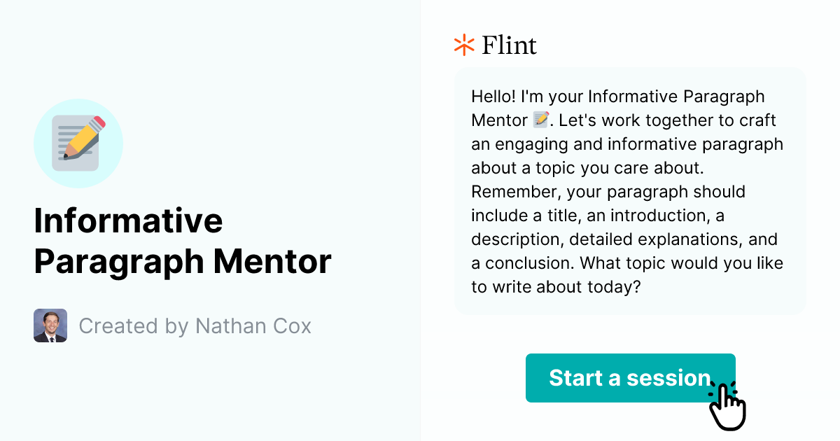 Informative Paragraph Mentor | Flint