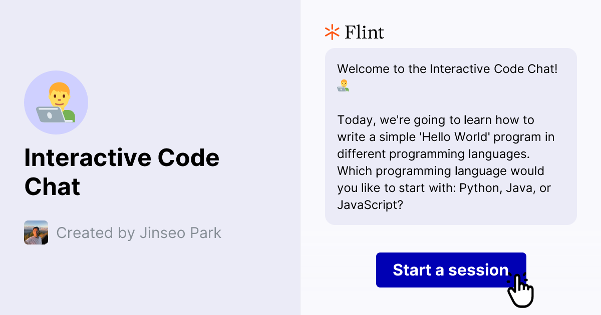Interactive Code Chat | Flint