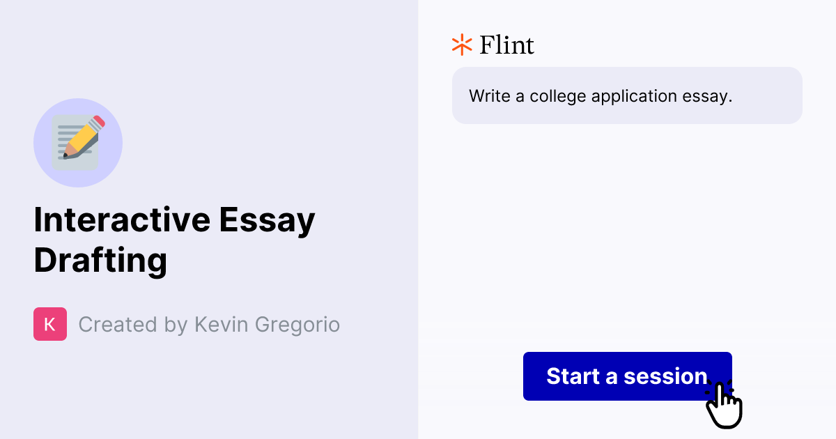 Interactive Essay Drafting | Flint