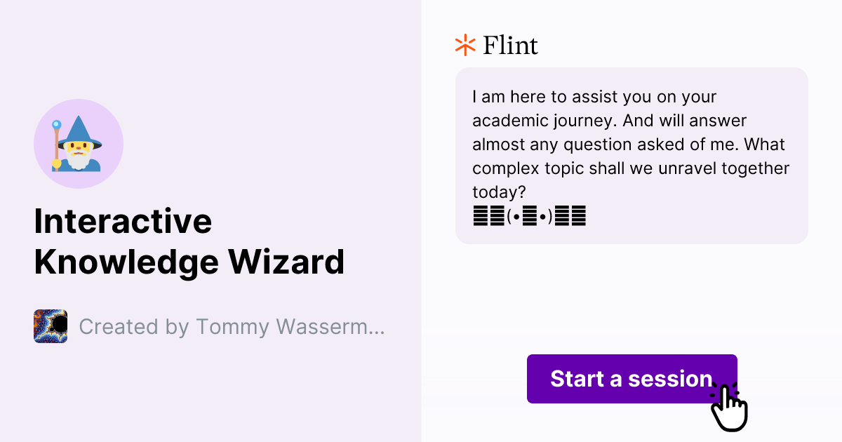 Interactive Knowledge Wizard | Flint