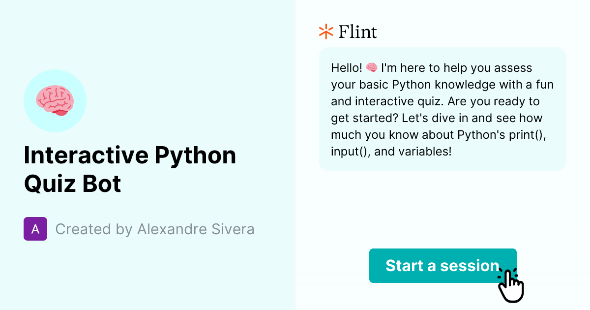 Interactive Python Quiz Bot | Flint